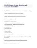 CMIS Midterm Exam Questions & Answers 2024/2025 - DocMerit