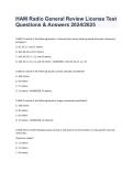HAM Radio General Review License Test Questions & Answers 2024/2025 ...