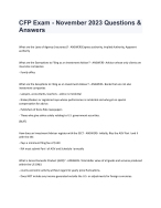Dalton CFP Review Exam Questions & Answers 2024/2025 - DocMerit