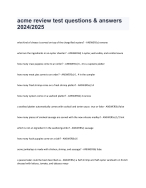 acme review test questions & answers 2024/2025 - DocMerit