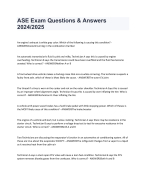 ASE Exam Questions & Answers 2024/2025 - DocMerit