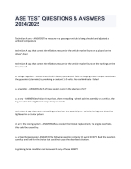 ASE TEST QUESTIONS & ANSWERS 2024/2025 - DocMerit