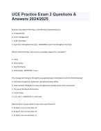 UCE Practice Exam 2 Questions & Answers 2024/2025 - DocMerit