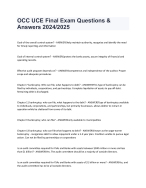 OCC UCE Final Exam Questions & Answers 2024/2025 - DocMerit