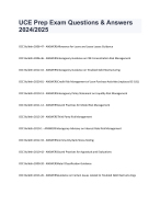 UCE Prep Exam Questions & Answers 2024/2025 - DocMerit