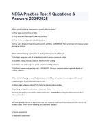 NESA Practice Test 1 Questions & Answers 2024/2025 - DocMerit