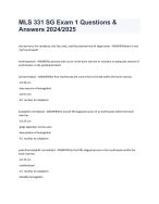 MLS 331 SG Exam 1 Questions & Answers 2024/2025 - DocMerit