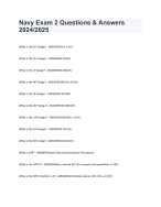 Navy Exam 2 Questions & Answers 2024/2025 - DocMerit