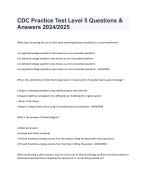 CDC Practice Test Level 5 Questions & Answers 2024/2025 - DocMerit