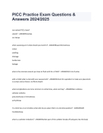 PICC Practice Exam Questions & Answers 2024/2025 - DocMerit