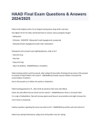 HAAD Final Exam Questions & Answers 2024/2025 - DocMerit
