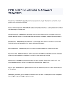 PPD Test Questions & Answers 2024/2025 - DocMerit