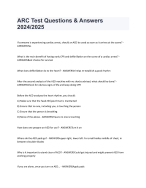 ARC Test Questions & Answers 2024/2025 - DocMerit