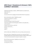 ARC Exam 2 Questions & Answers 100% CORRECT 2024/2025 - DocMerit