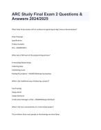 ARC Study Final Exam 2 Questions & Answers 2024/2025 - DocMerit