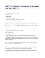 ARC Study Exam Questions 2024 with Complete Solutions - DocMerit