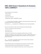 ARC 2024 Exam 4 Questions and Answers 100% CORRECT - DocMerit