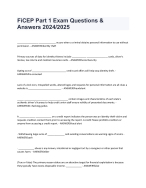 FiCEP Part 1 Exam Questions & Answers 2024/2025 - DocMerit