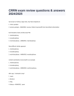 CRRN exam review questions & answers 2024/2025 - DocMerit