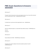 PMC Exam Questions & Answers 2024/2025 - DocMerit