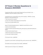 CIT Exam 3 Review Questions & Answers 2024/2025 - DocMerit