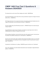 cmdp 1400 final CU exam questions & answers 2023/2024 - DocMerit