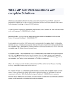 WELL AP Test 2024 Questions with complete Solutions - DocMerit