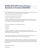NCIDQ IDFX IDPX Exam Practice Questions & Answers 2024/2025 - DocMerit