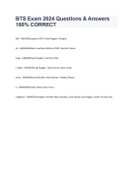 BTS Exam 2024 Questions & Answers 100% CORRECT - DocMerit