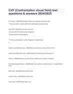 CVF (Confrontation visual field) test questions & answers 2024/2025 ...