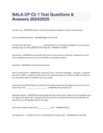 NALA CP Ch 1 Test Questions & Answers 2024/2025 - DocMerit