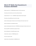 NALA CP Skills Test Questions & Answers 2024/2025 - DocMerit