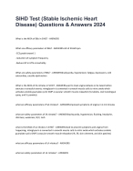 SIHD Test (Stable Ischemic Heart Disease) Questions & Answers 2024 ...