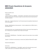 MEE Exam Questions and Answers 2024/2025 - DocMerit