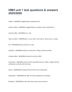 HMH unit 1 test questions & answers 2025/2026 - DocMerit