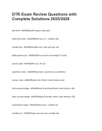 CDR DTR Final Practice Exam Questions & Answers 2025/2026 - DocMerit