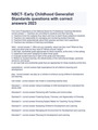 NBCT- Early Childhood Generalist Standards questions with correct ...