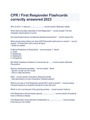 CPR / First Responder Flashcards correctly answered 2023 - DocMerit