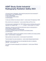 ASNT Study Guide Industrial Radiography Radiation Safety 2023 - DocMerit