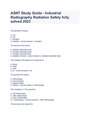 ASNT Study Guide - Industrial Radiography Radiation Safety fully solved ...
