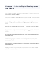 Chapter 1: Intro to Digital Radiography and PACS fully solved - DocMerit