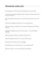 Woodshop safety test questions with correct answers - DocMerit