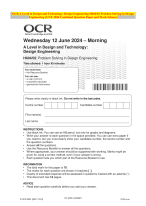 BUNDLE::: OCR A Level in Design and Technology 2024 Question Paper and ...