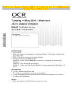 OCR A Level Classical Civilisation H408/31 Greek Religion JUNE 2024 ...
