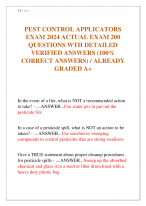 PEST CONTROL BRANCH 2 EXAM 2024 NEWEST ACTUAL EXAM COMPLETE 200 ...