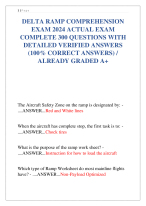 DELTA RAMP TEST QUESTIONS AND ANSWERS 2024 - DocMerit