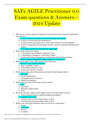 SAFe AGILE Practitioner 6.0 Exam questions & Answers – 2024 Update ...