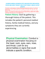 IHUMAN AMINA JOHNSON 23Y\O REASON FOR ENCOUNTER FEVER AND SORE THROAT ...