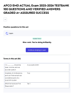 APCO EMD Exam (75 Questions) With Correct and Verified Answers - DocMerit