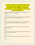 NCCER Electrical Level 1: Module 4 - Mastering Electrical Theory - DocMerit